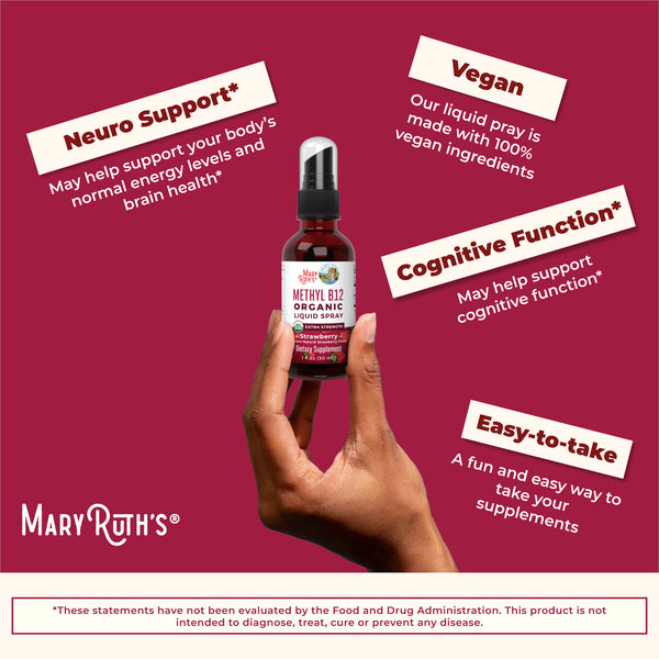 Liquid Methyl Vitamin B12 Spray – MaryRuth Organics