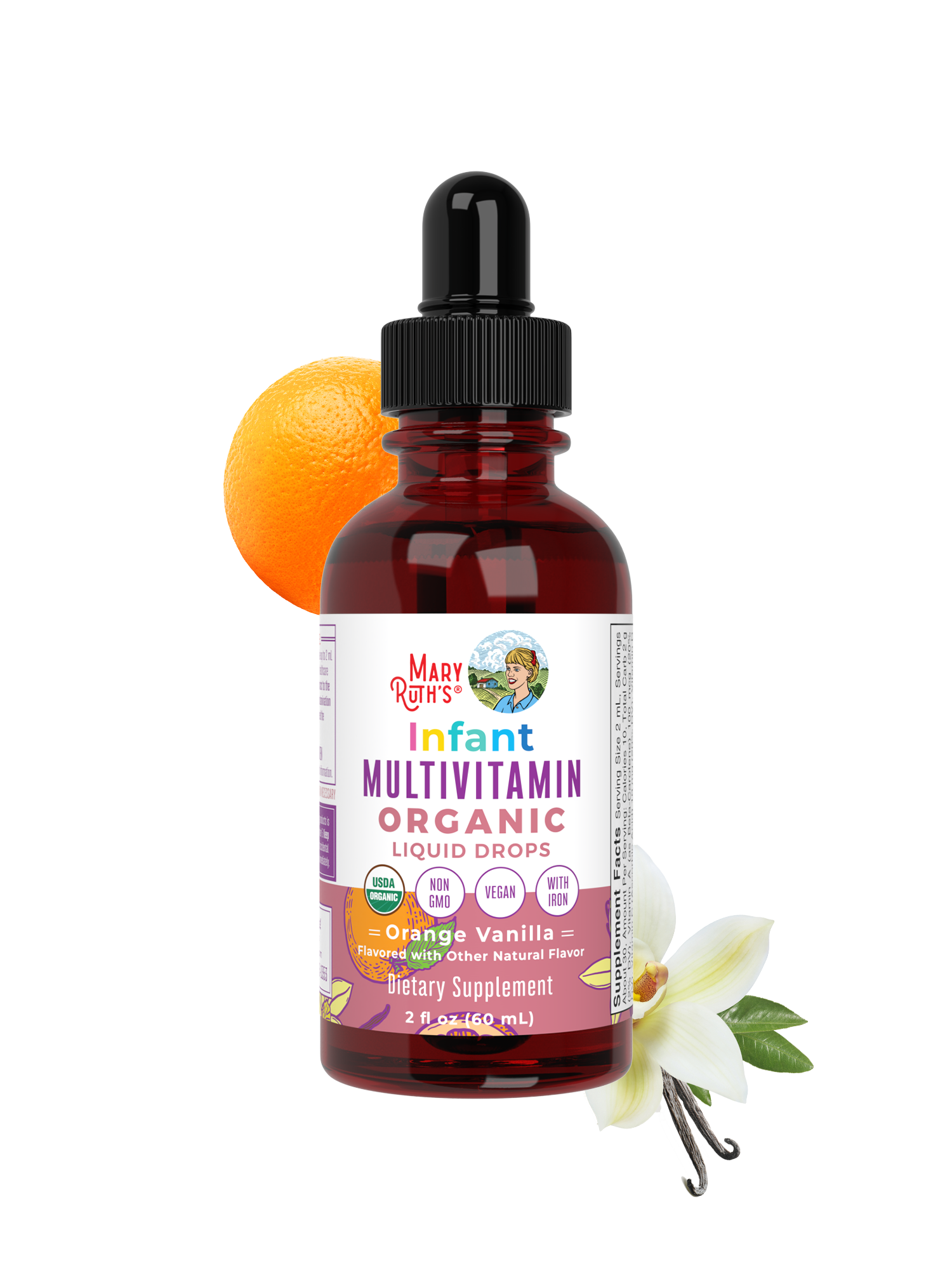 Organic Infant Multivitamin with Iron Liquid Drops – MaryRuth Organics