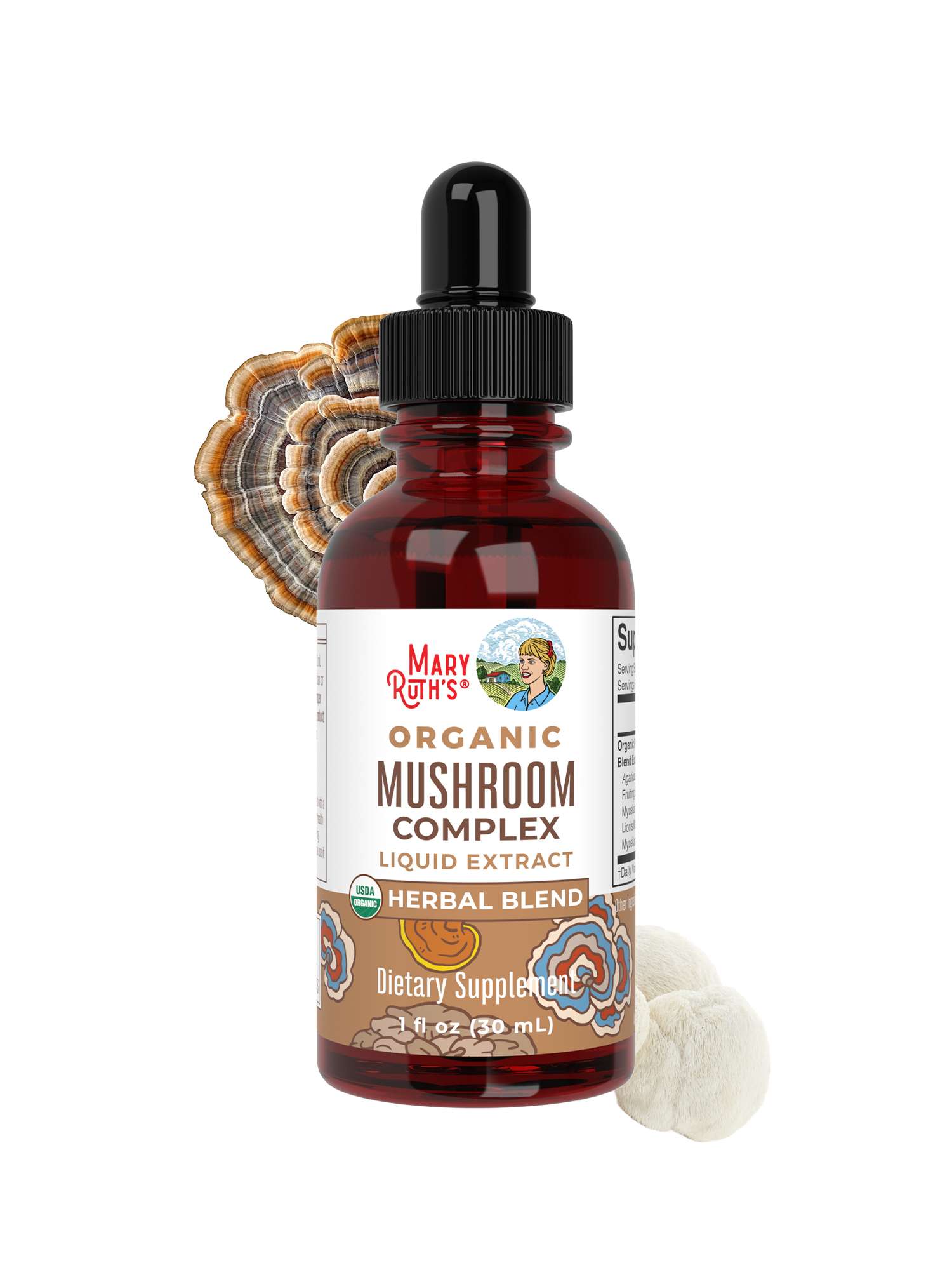 Organic Mushroom Complex Liquid Drops Supplement – MaryRuth Organics