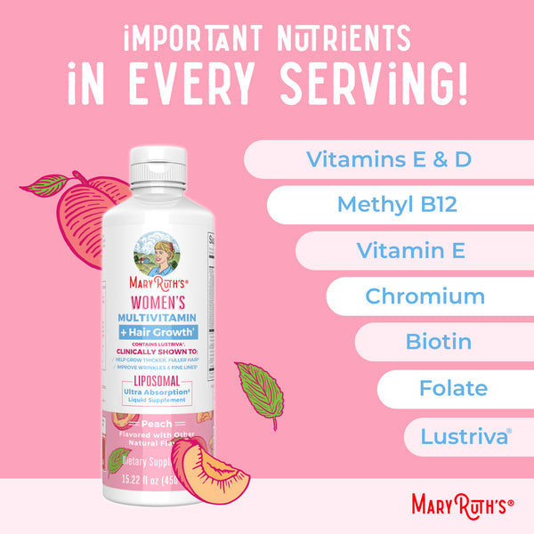 Women's Multivitamin + Lustriva Hair Growth Liposomal – MaryRuth Organics