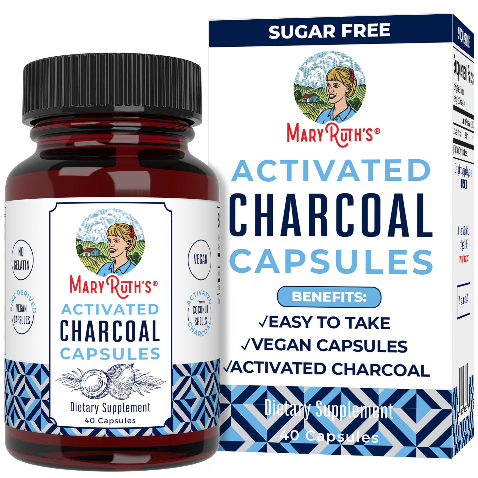 Activated Charcoal Capsule Supplement – MaryRuth Organics