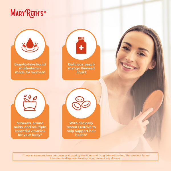 Liquid Morning Multivitamin + Hair Growth Vitamin Supplement – MaryRuth ...