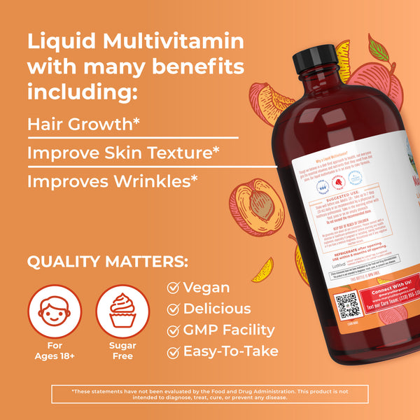Liquid Morning Multivitamin + Hair Growth Vitamin Supplement – MaryRuth ...