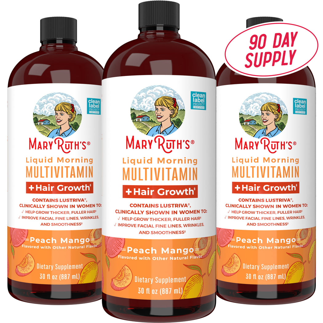 Liquid Morning Multivitamin + Hair Growth Vitamin Supplement – MaryRuth ...