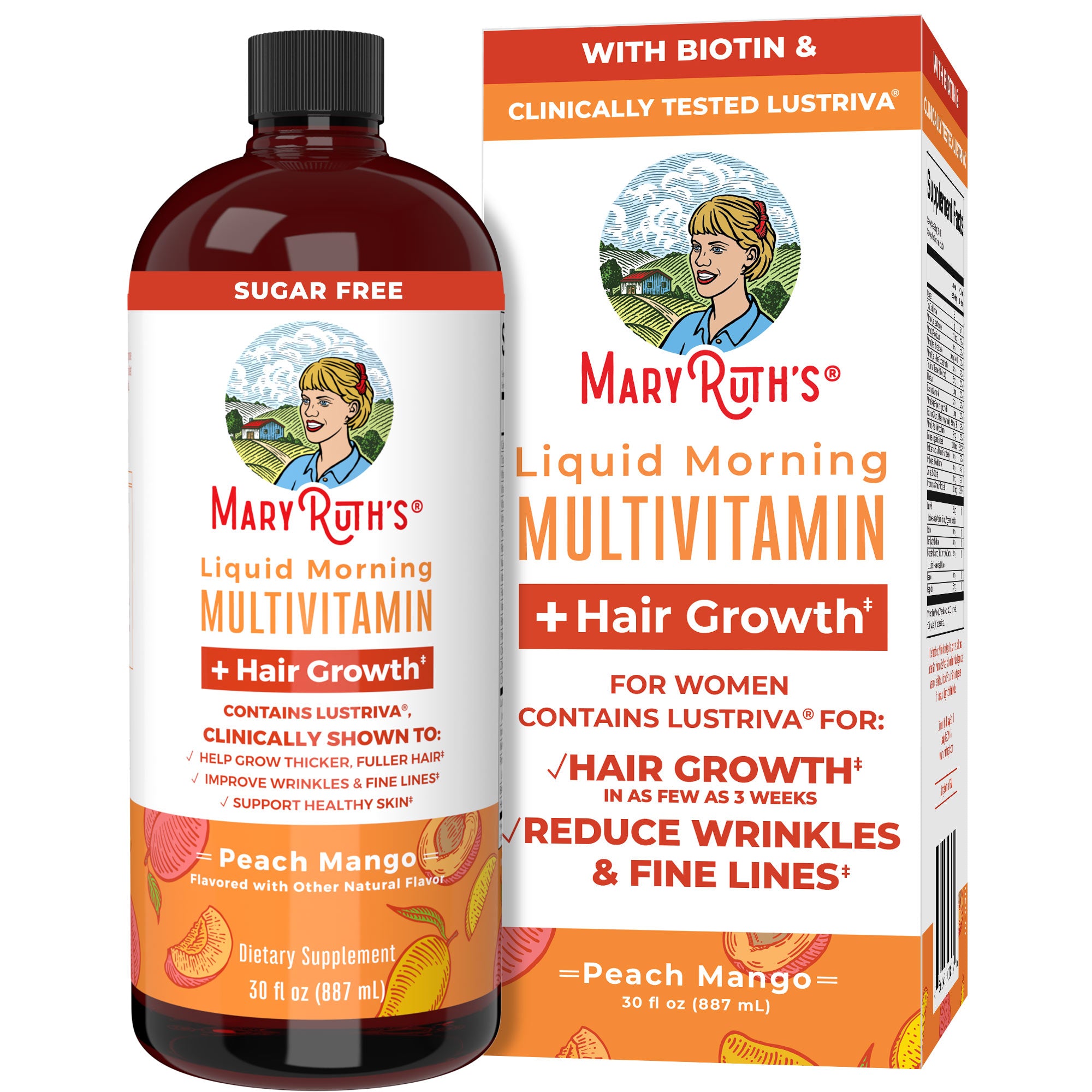 Liquid Morning Multivitamin + Hair Growth Vitamin Supplement – MaryRuth ...