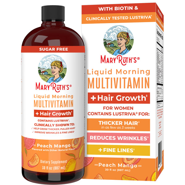 Liquid Morning Multivitamin + Hair Growth Vitamin Supplement – MaryRuth ...