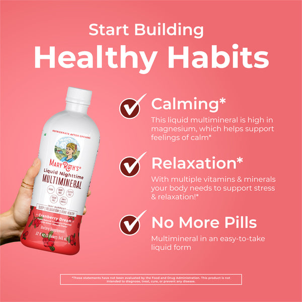 Liquid Nighttime Multimineral | Cranberry Flavor – MaryRuth Organics