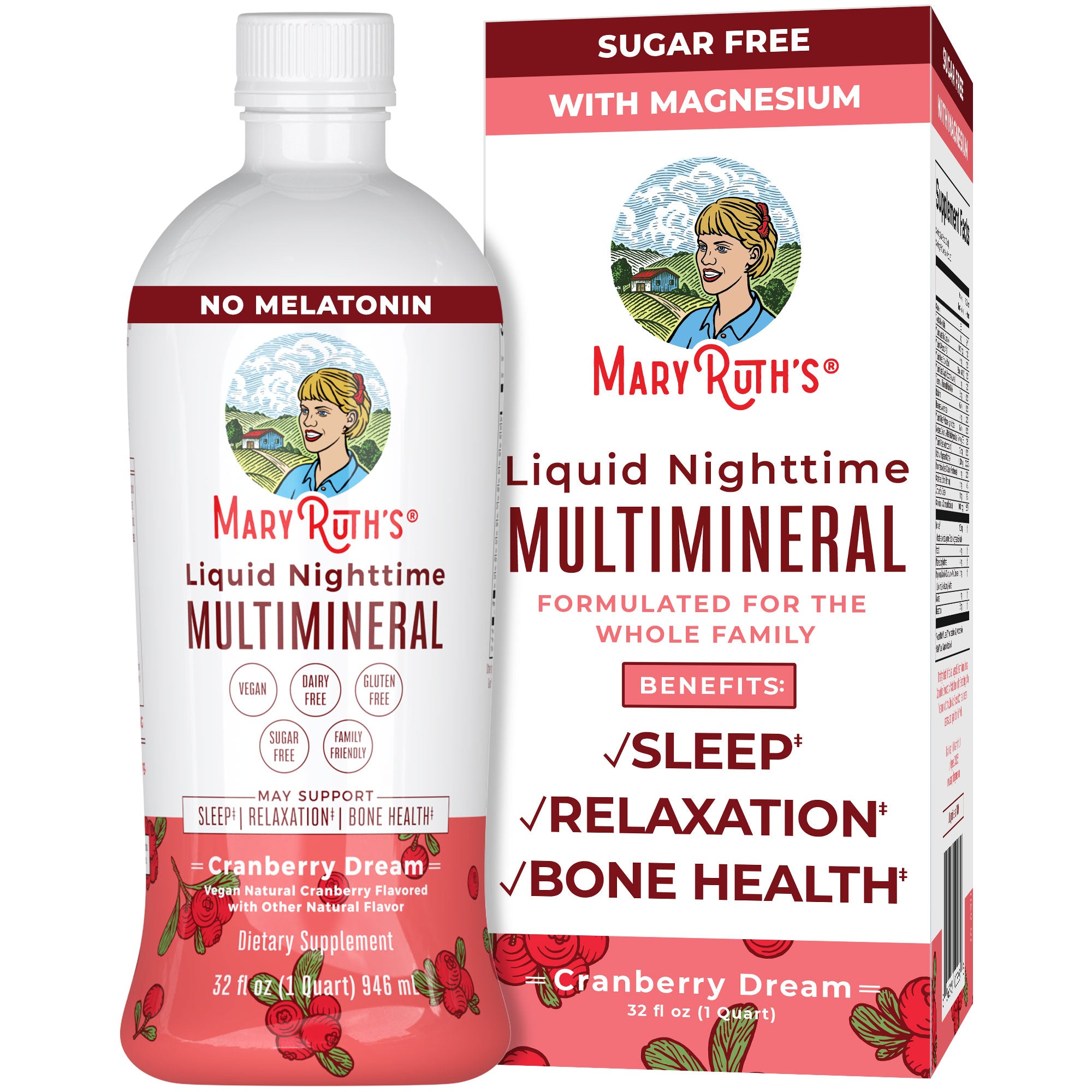 Liquid Nighttime Multimineral | Cranberry Flavor – MaryRuth Organics