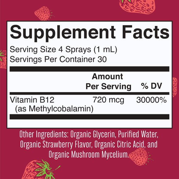 Liquid Methyl Vitamin B12 Spray – MaryRuth Organics