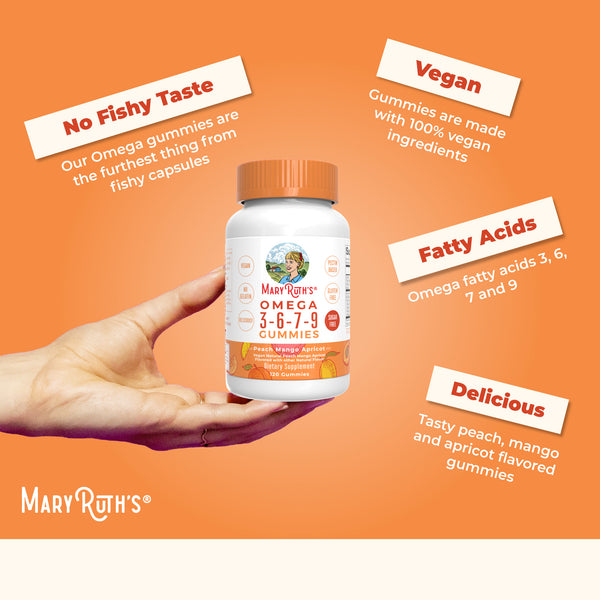 Omega 3-6-7-9 Gummies – MaryRuth Organics