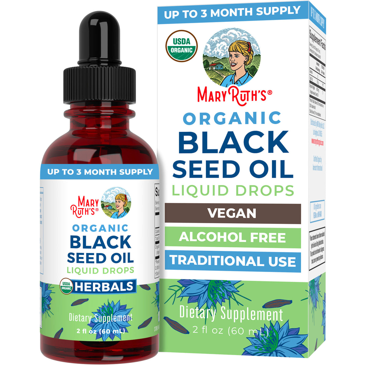 Organic Black Seed Oil Liquid Drops – MaryRuth Organics