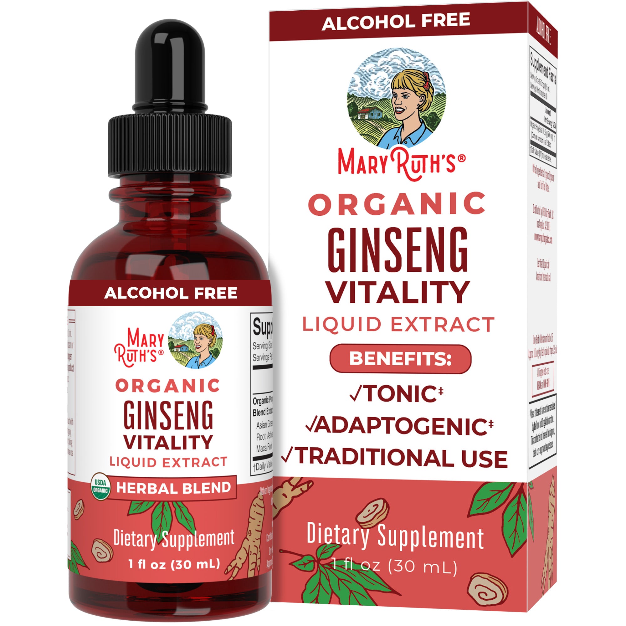 Ginseng Vitality Herbal Liquid Drops – MaryRuth Organics