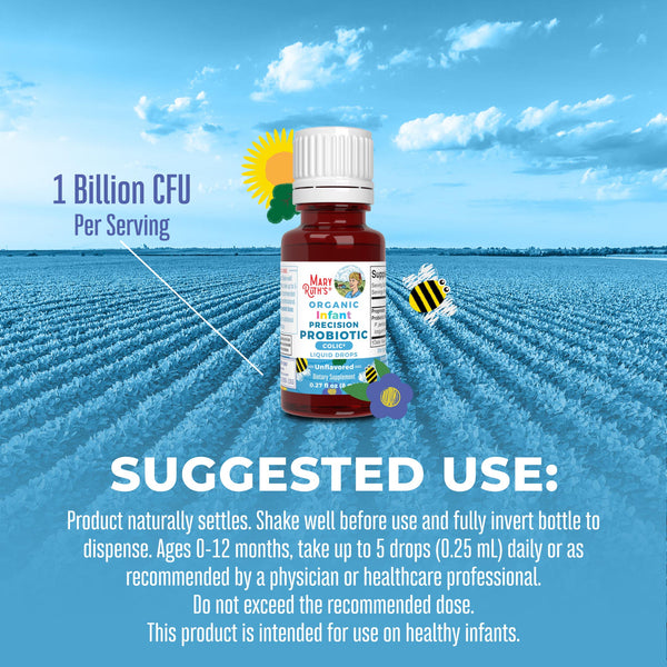 Organic Infant Precision Probiotic Colic Liquid Drops – MaryRuth Organics