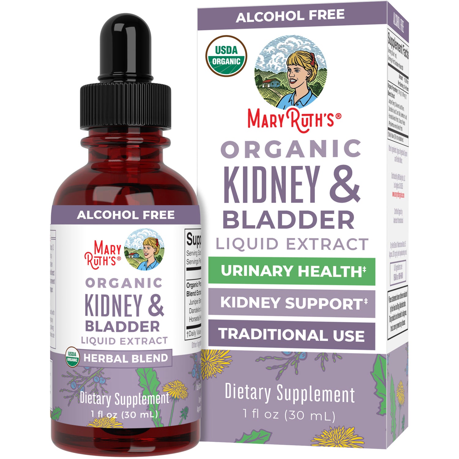 Herbal Liquid Drops for Kidney & Bladder – MaryRuth Organics