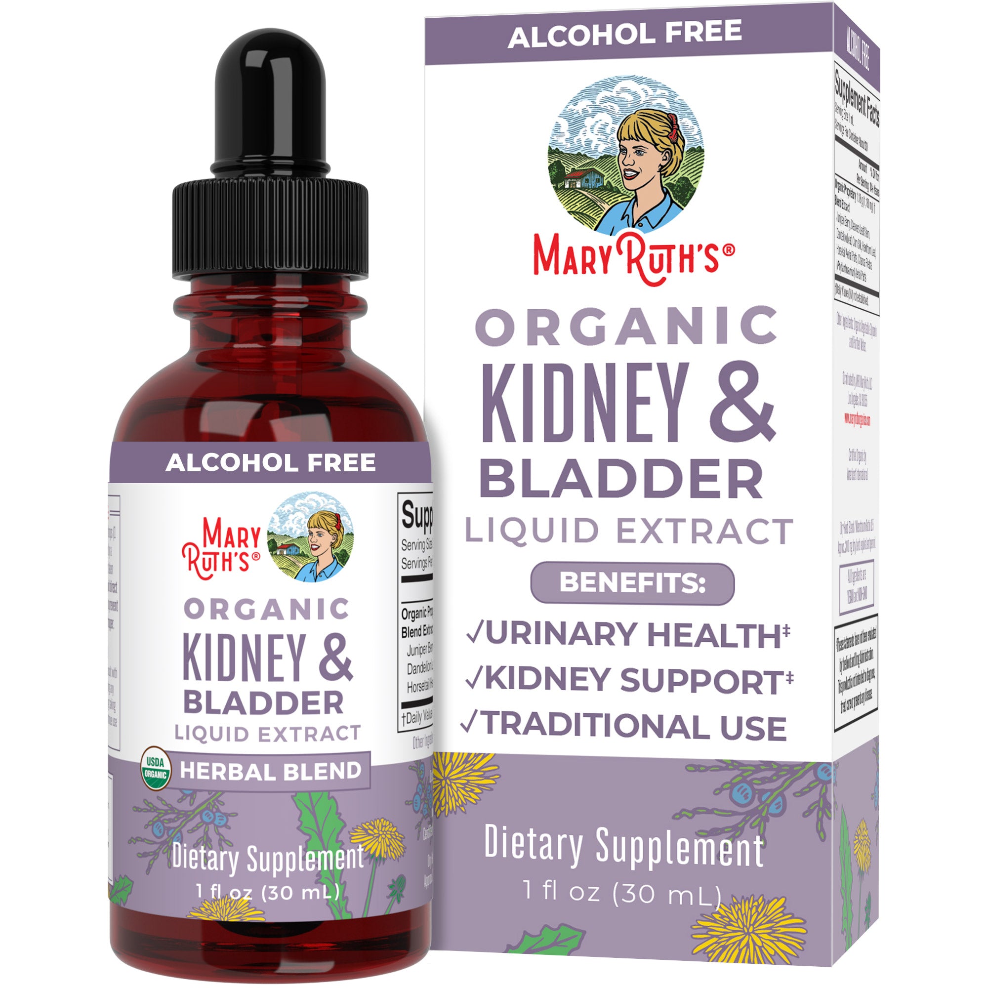 Herbal Liquid Drops for Kidney & Bladder – MaryRuth Organics