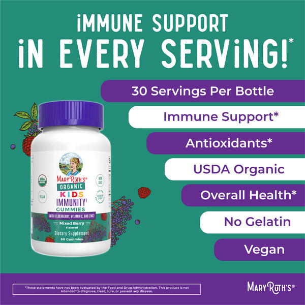 Organic Kids Immunity Gummies – MaryRuth Organics