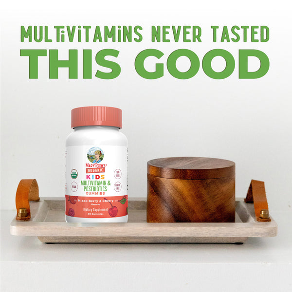 Organic Kids Multivitamin + Postbiotic Gummies – MaryRuth Organics