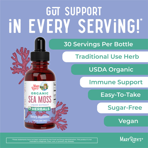 Organic Sea Moss Liquid Drops – MaryRuth Organics
