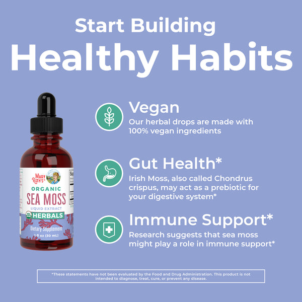 Organic Sea Moss Liquid Drops – MaryRuth Organics