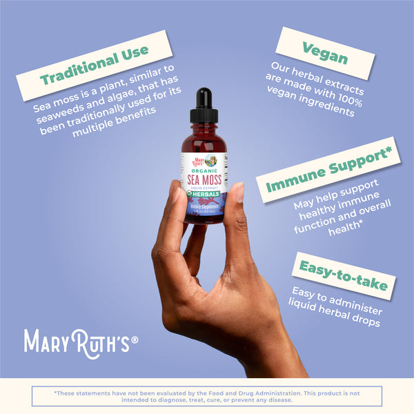 Organic Sea Moss Liquid Drops – MaryRuth Organics