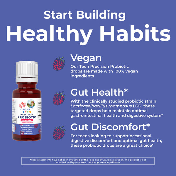 Organic Teen Precision Probiotic Digestive Liquid Drops – MaryRuth Organics