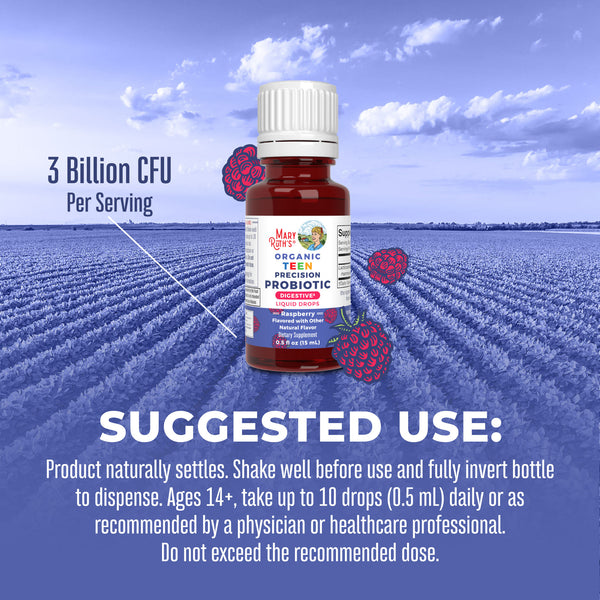 Organic Teen Precision Probiotic Digestive Liquid Drops – MaryRuth Organics