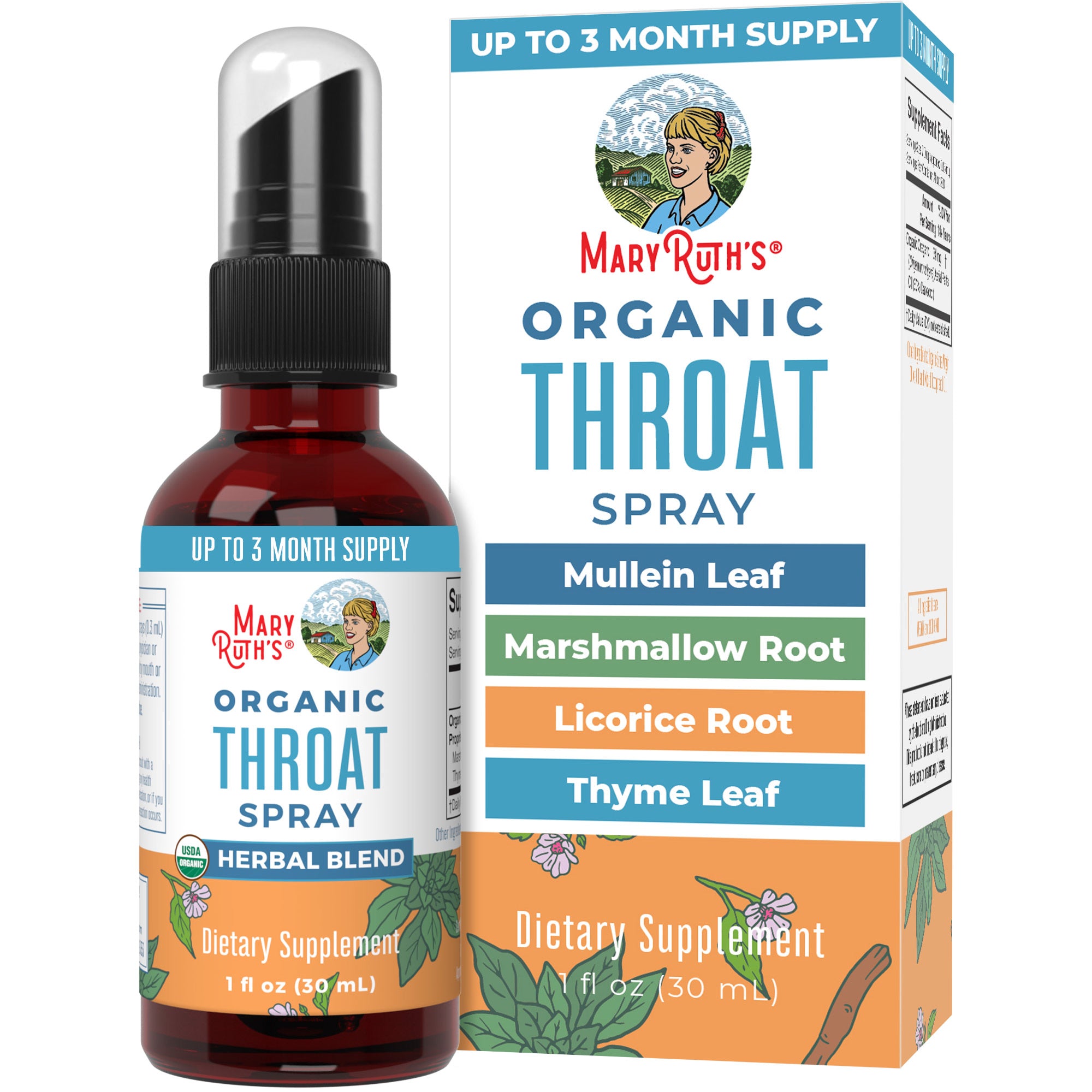 Organic Throat Spray (Unflavored) – MaryRuth Organics