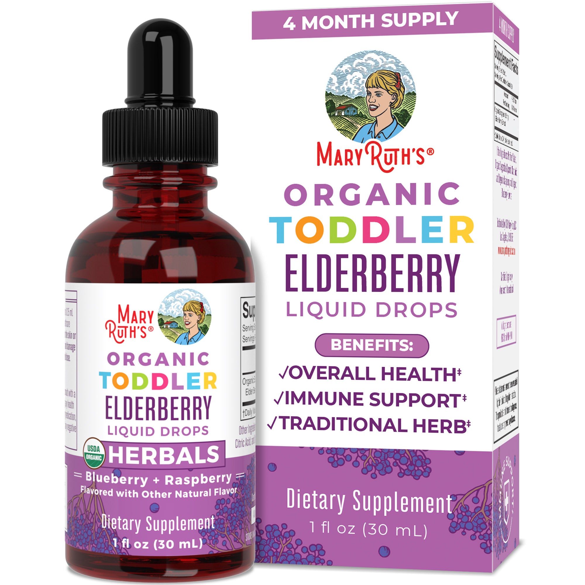 Liquid Elderberry Drops For Toddlers – MaryRuth Organics