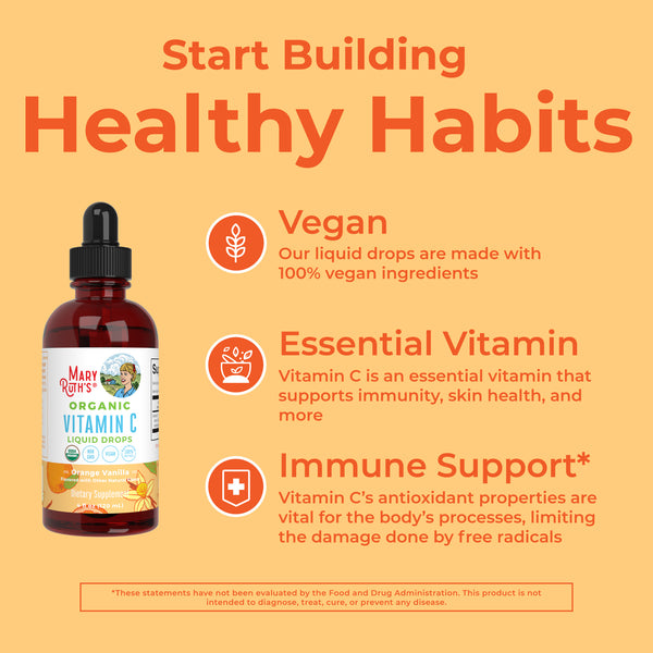 Organic Liquid Vitamin C Drops For Immune Support – MaryRuth Organics