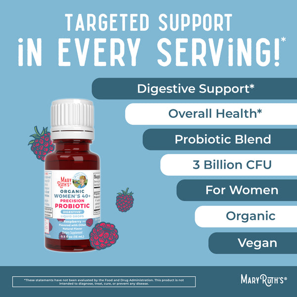 Organic Women's 40+ Precision Probiotic Digestive Liquid Drops ...