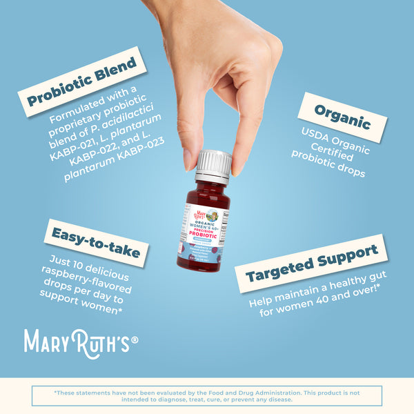 Organic Women's 40+ Precision Probiotic Digestive Liquid Drops ...