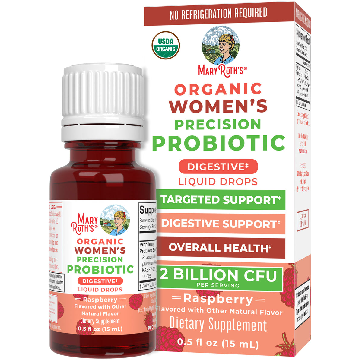 Organic Women's Precision Probiotic Digestive Liquid Drops – MaryRuth ...