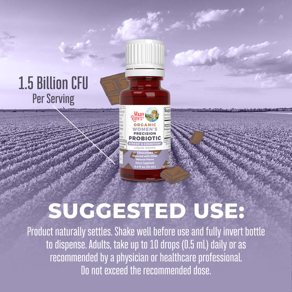Organic Women's Precision Probiotic Stress & Cognition Liquid Drops ...