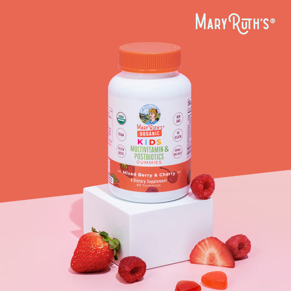 Organic Kids Multivitamin + Postbiotic Gummies – MaryRuth Organics
