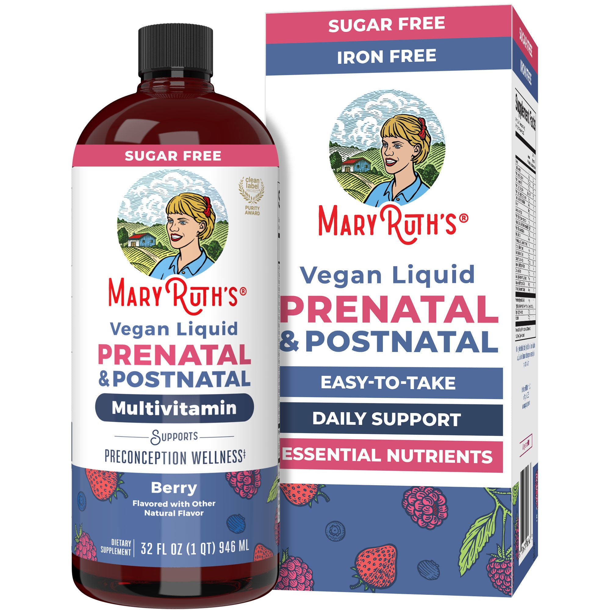 Vegan Liquid Prenatal & Postnatal Vitamins – MaryRuth Organics