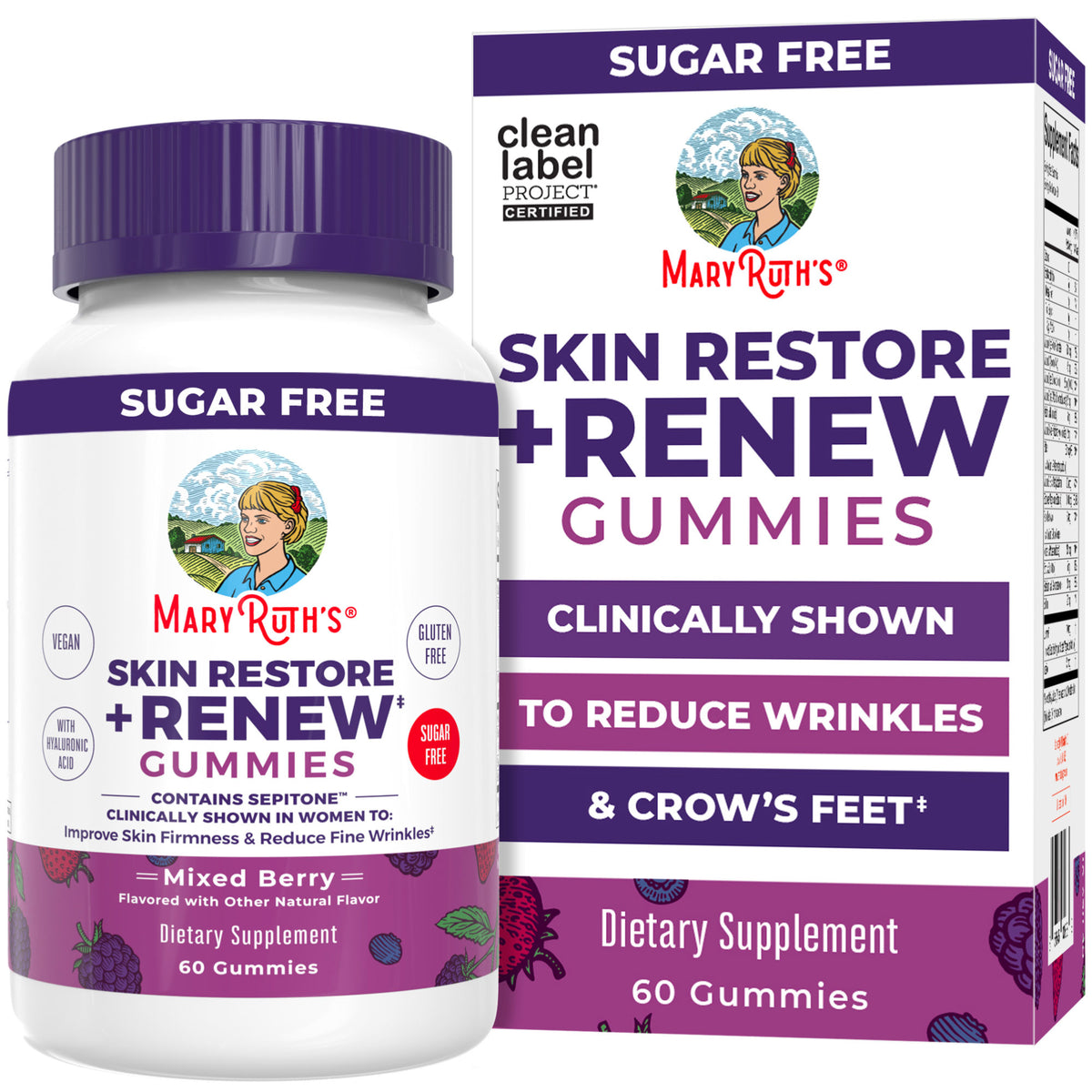 Skin Restore + Renew Gummies – MaryRuth Organics
