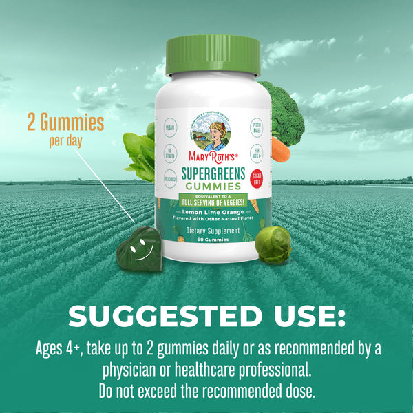 Super Greens Gummies | Veggie Vitamins – MaryRuth Organics