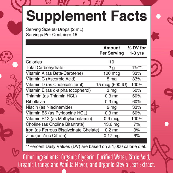 CoComelon Toddler Multivitamin with Iron Liquid Drops – MaryRuth Organics