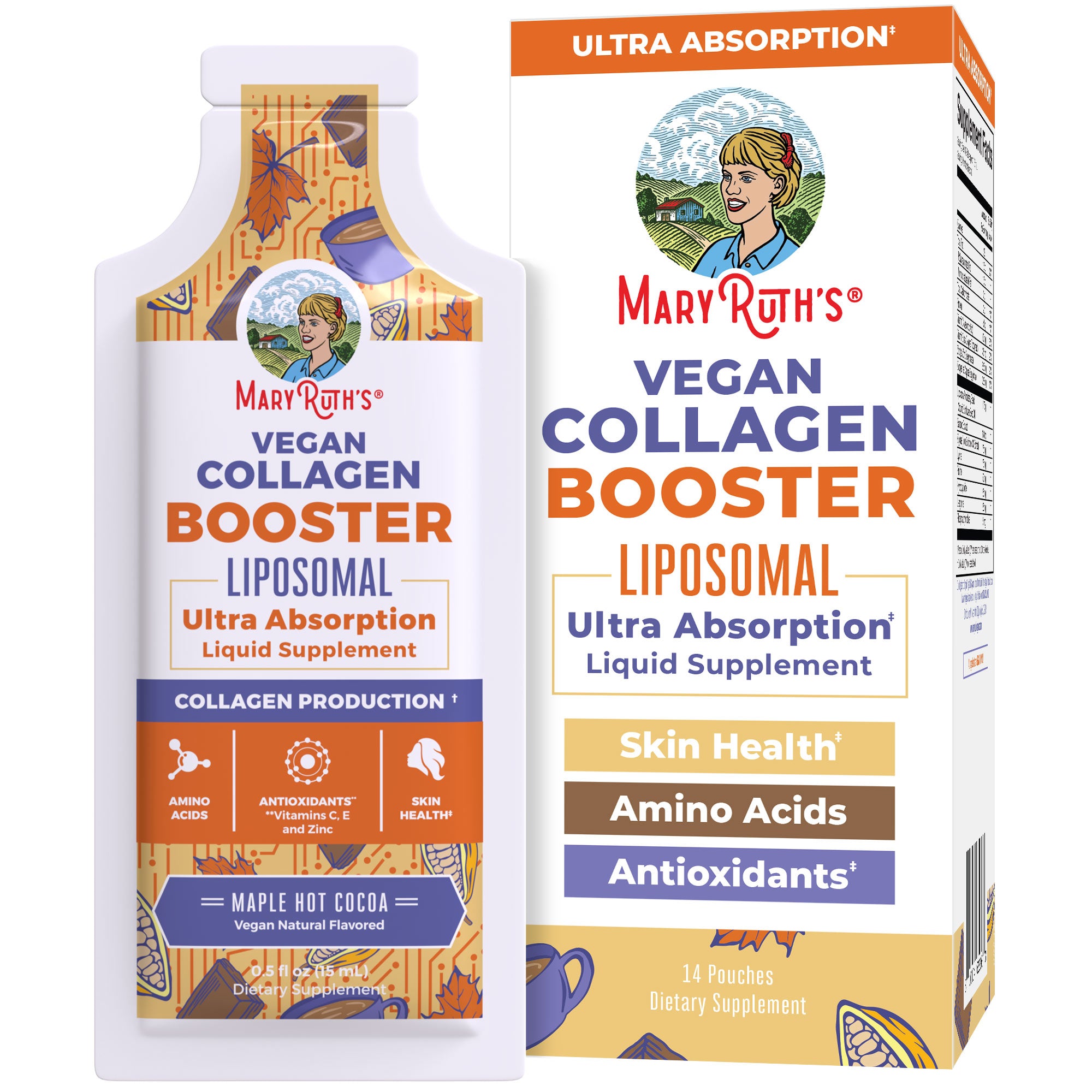 Vegan Collagen Booster Liposomal Pouches – MaryRuth Organics