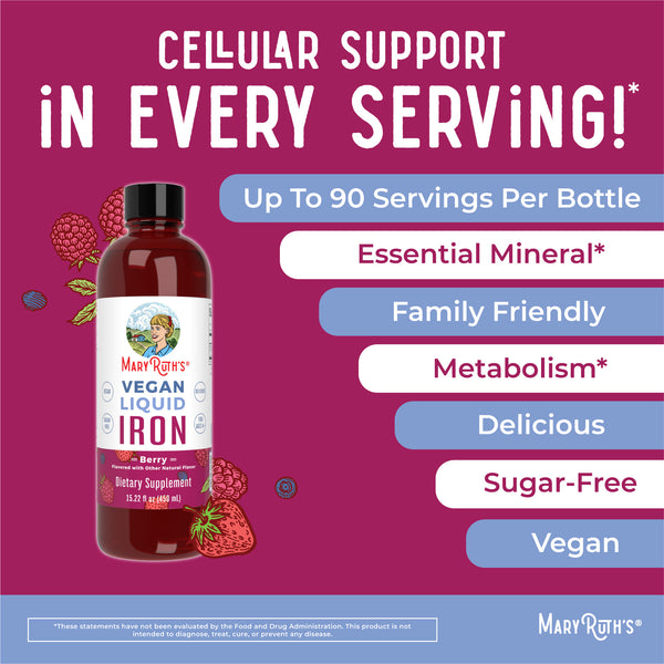 Vegan Liquid Iron Supplement – MaryRuth Organics