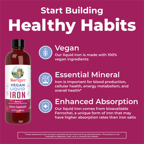 Vegan Liquid Iron Supplement – MaryRuth Organics
