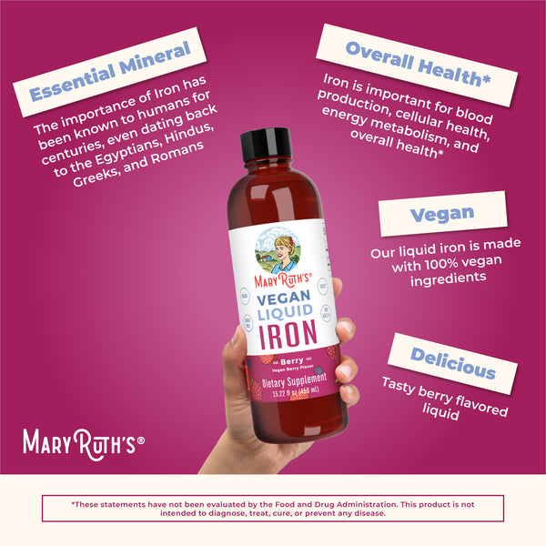 Vegan Liquid Iron Supplement – MaryRuth Organics