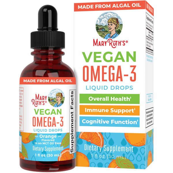 Vegan Omega-3 Liquid Drop Supplement – MaryRuth Organics