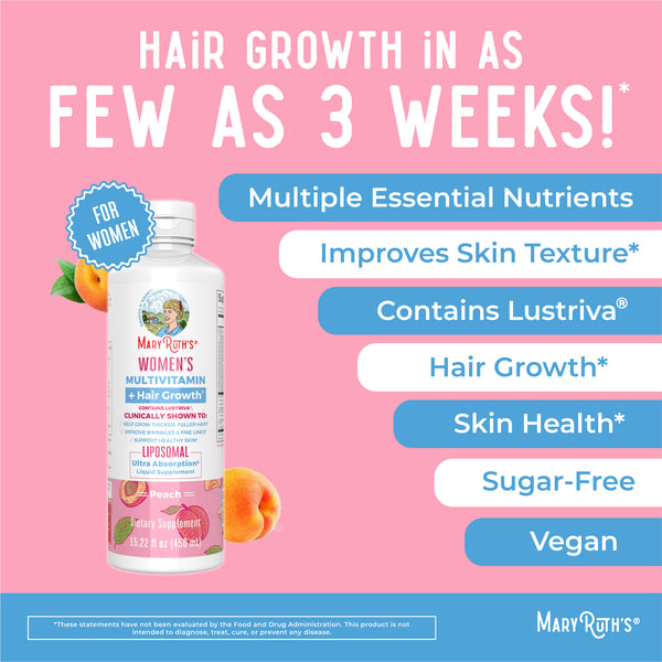 Women's Multivitamin + Lustriva Hair Growth Liposomal – MaryRuth Organics
